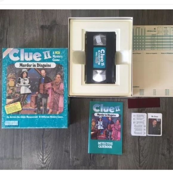 Parker Brothers | Games | Clue Ii Murder In Disguise Vcr Vhs Board Game ...